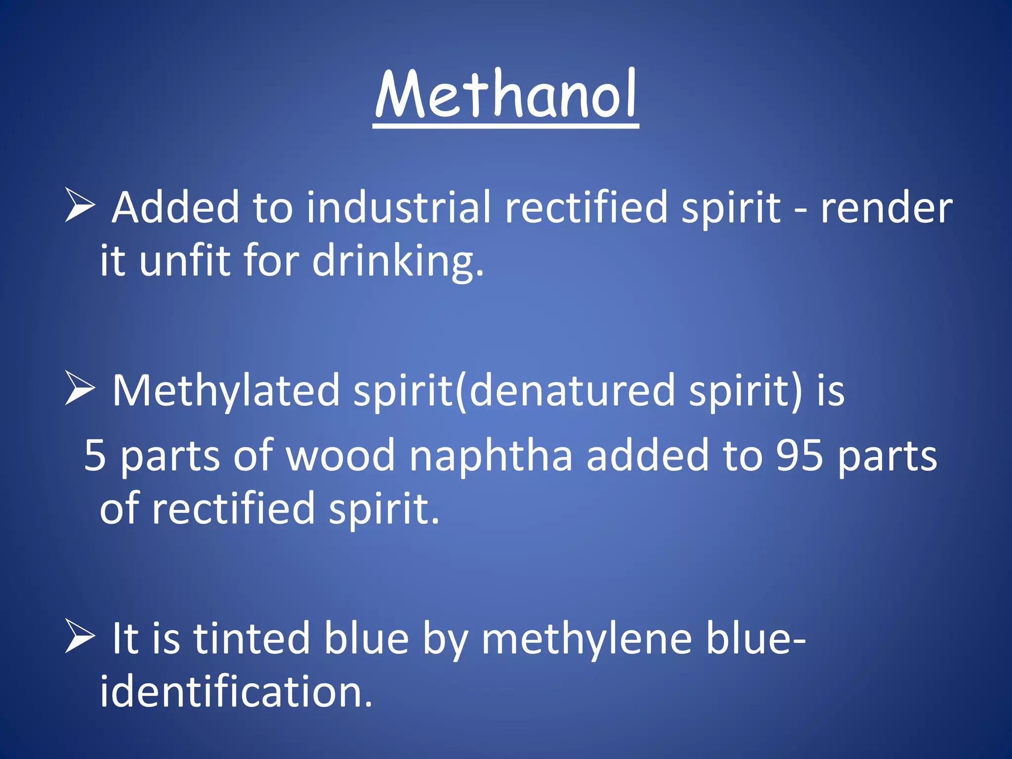 Methanol | PPTX