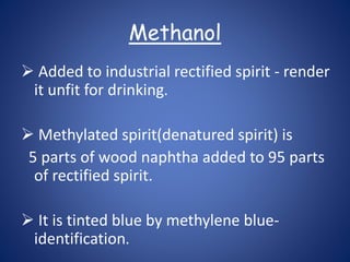 Methanol | PPTX