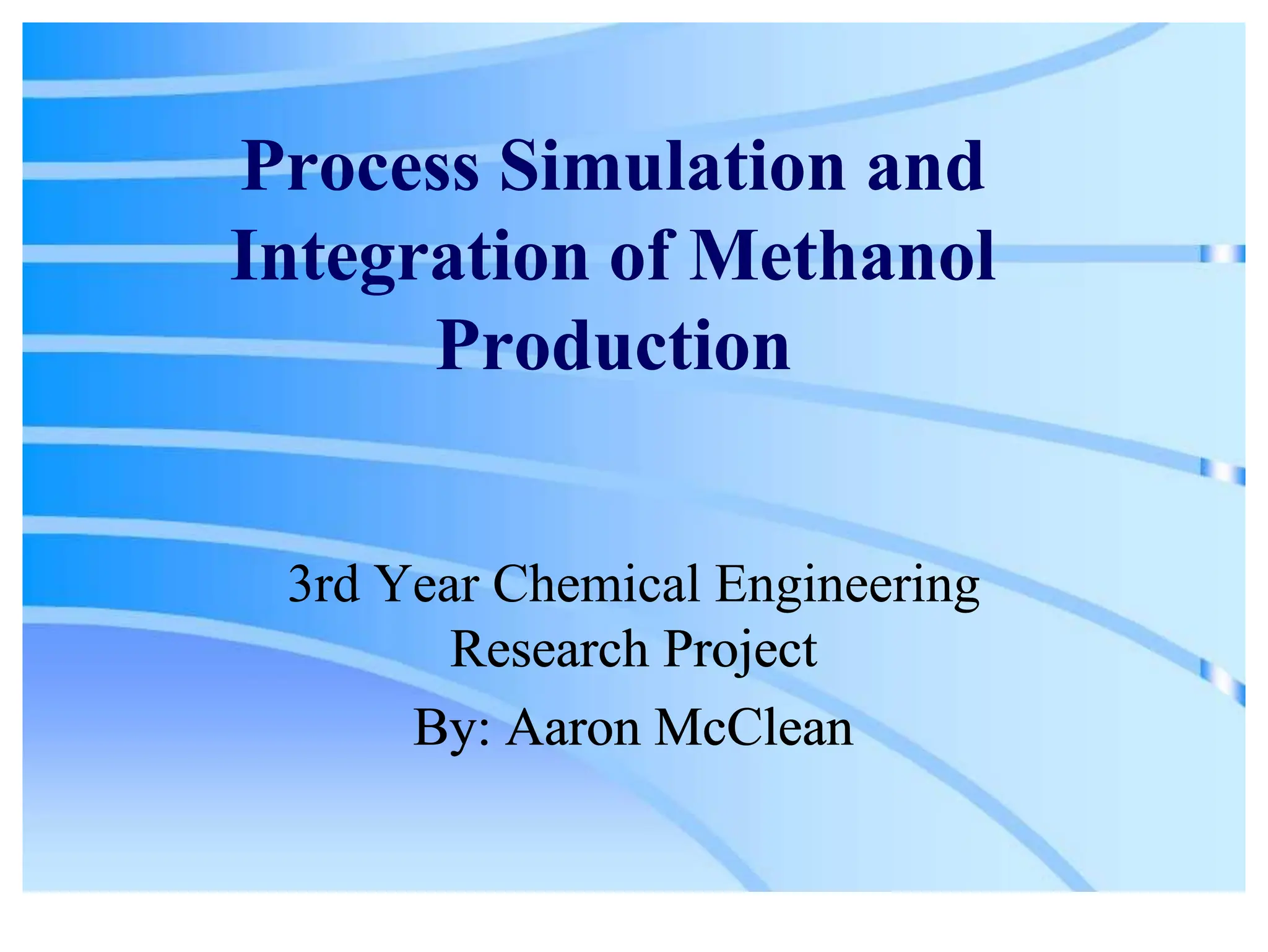 Process Simulation and Integration of Methanol | PDF