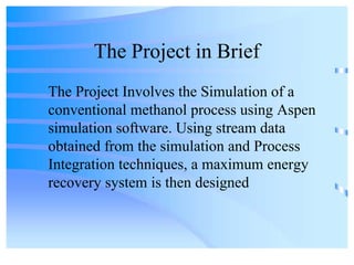 Process Simulation and Integration of Methanol | PDF