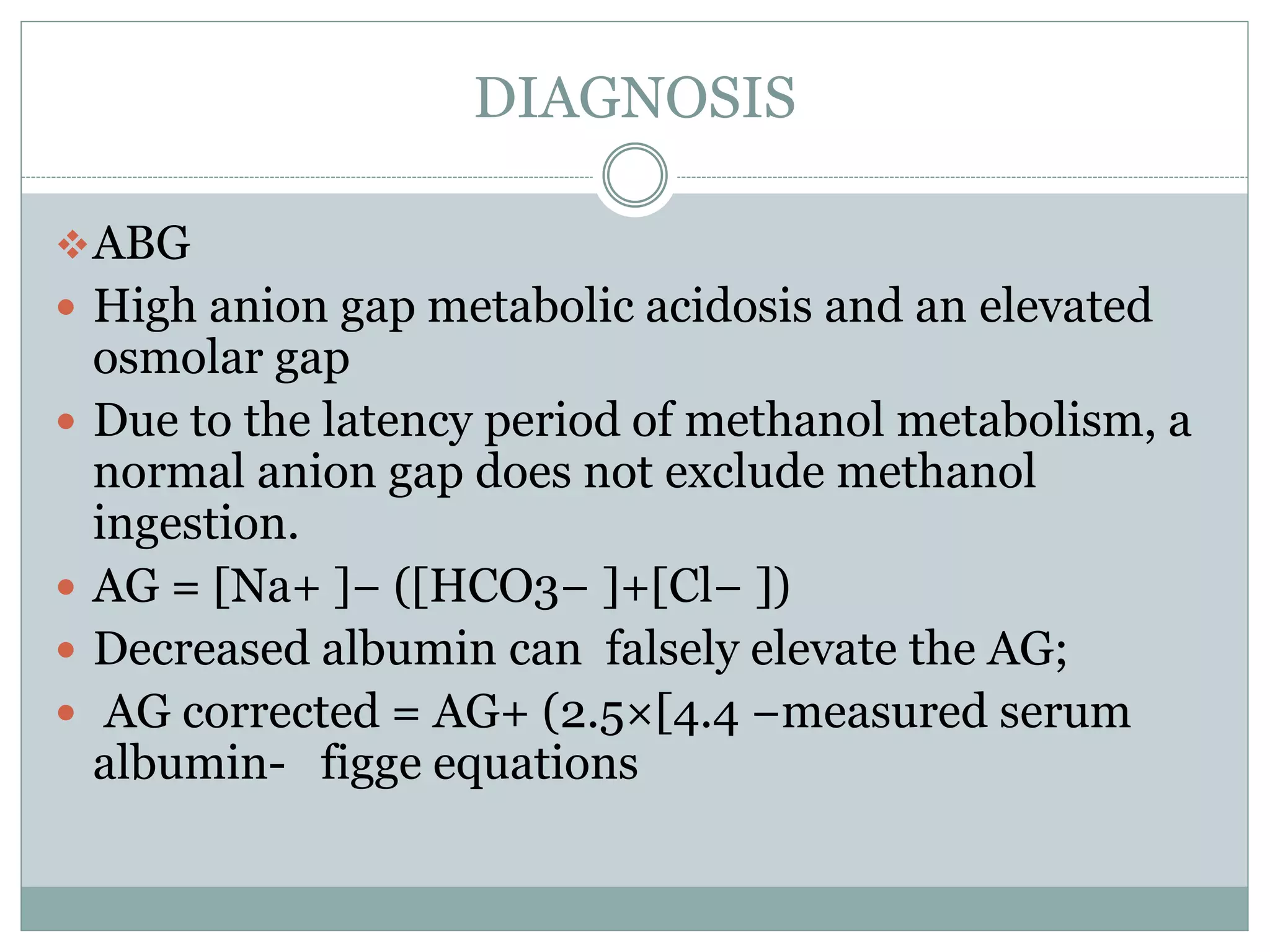 METHANOL POISONING | PPTX