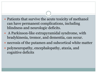 METHANOL POISONING | PPTX