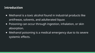 Methanol Poisoning.pptx by government medical college | PPTX