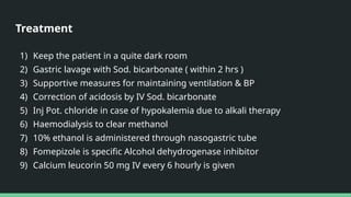 Methanol Poisoning.pptx by government medical college | PPTX