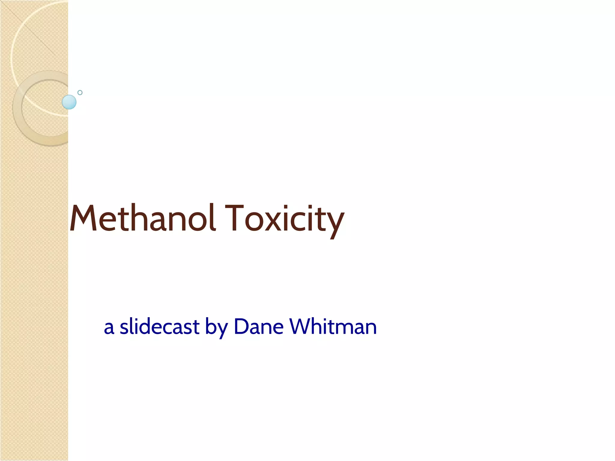 Methanol Toxicity | PDF