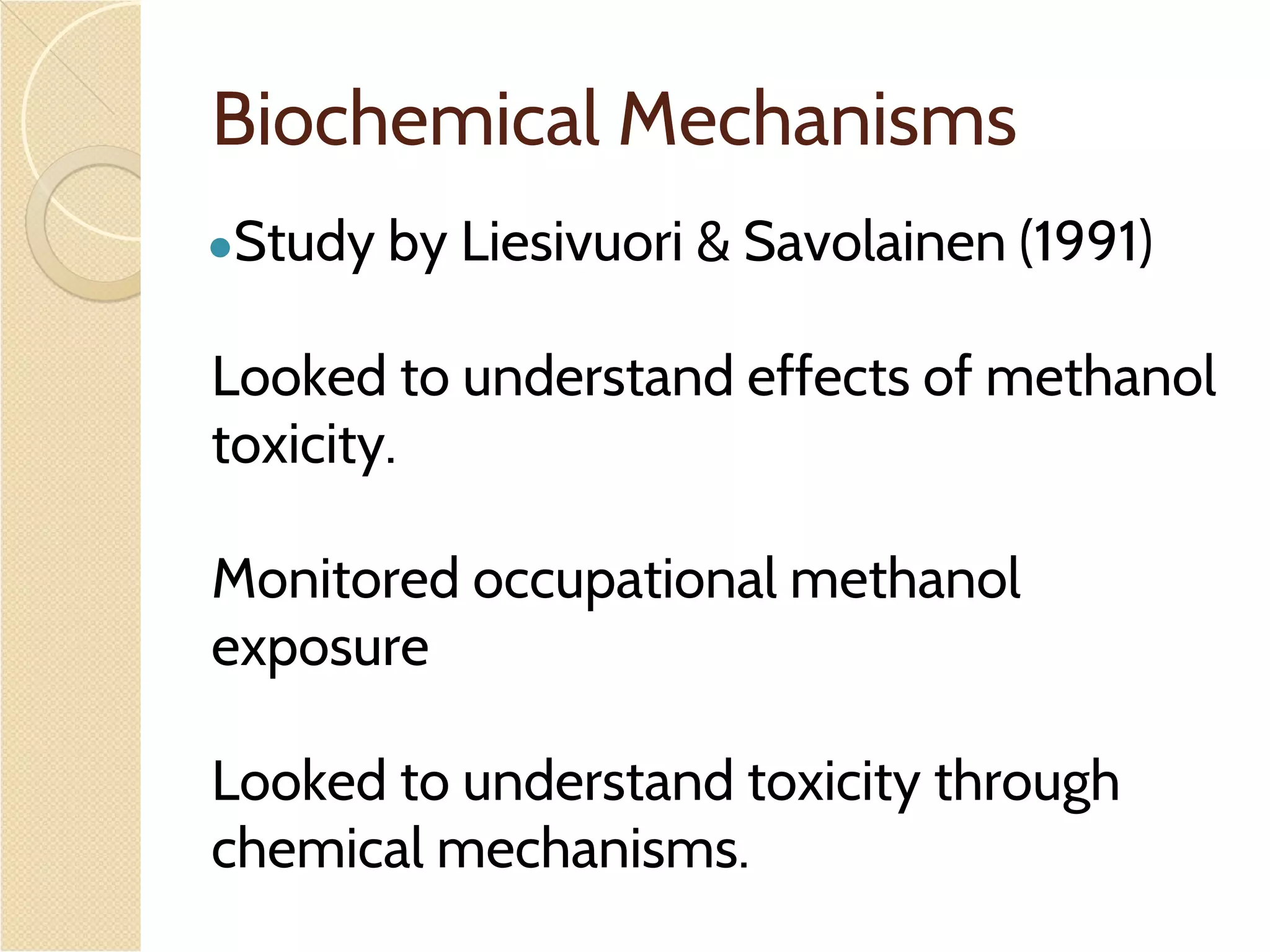 Methanol Toxicity | PDF | Chemistry | Science