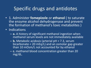 Methanol toxicity. h y aung | PPTX