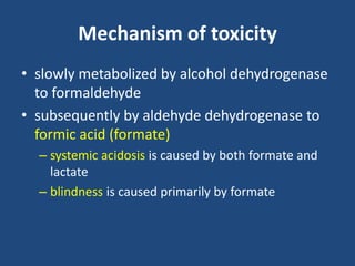 Methanol toxicity. h y aung | PPTX