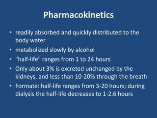 Methanol toxicity. h y aung | PPTX