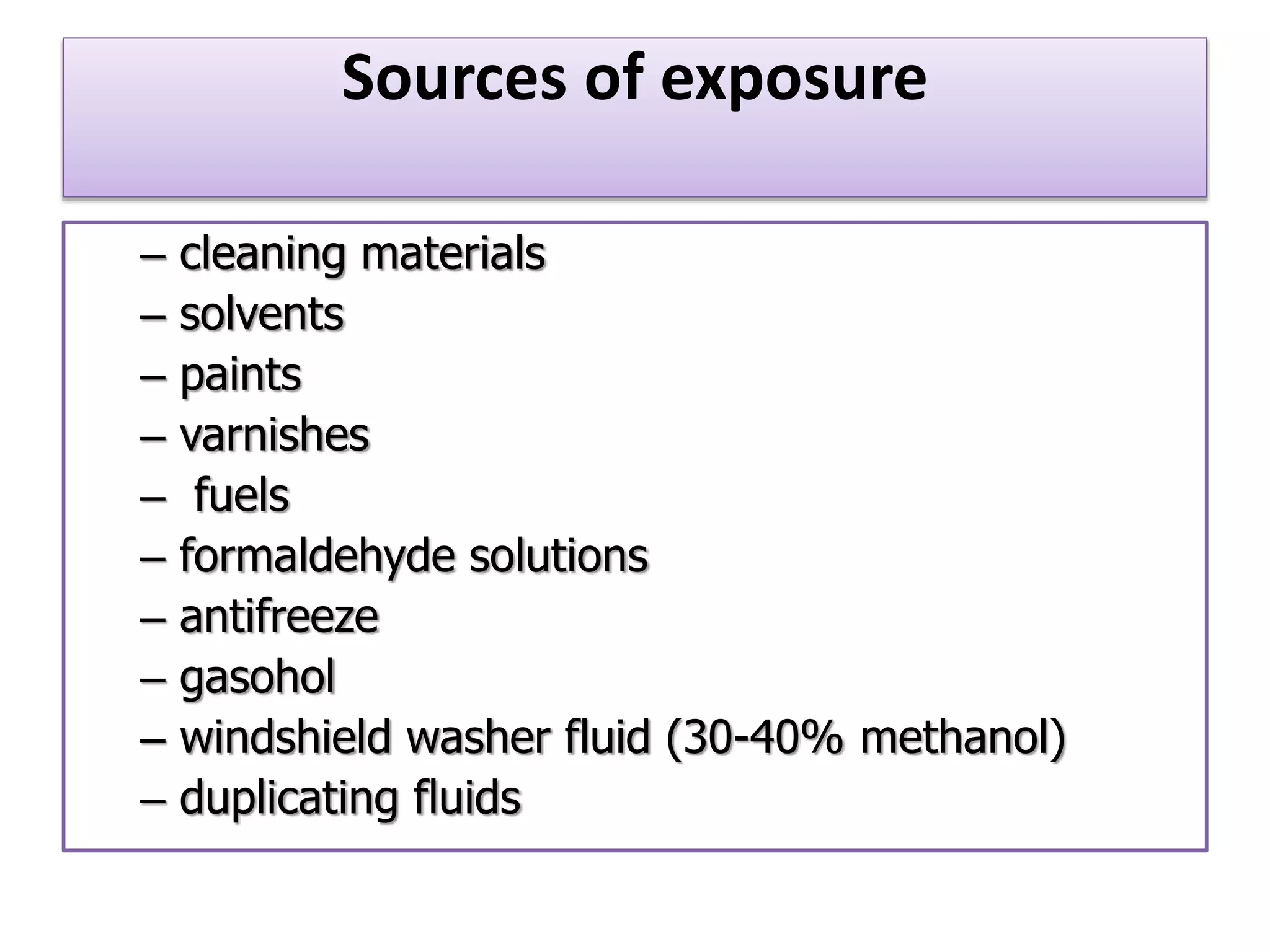 Methanol toxicity | PPT
