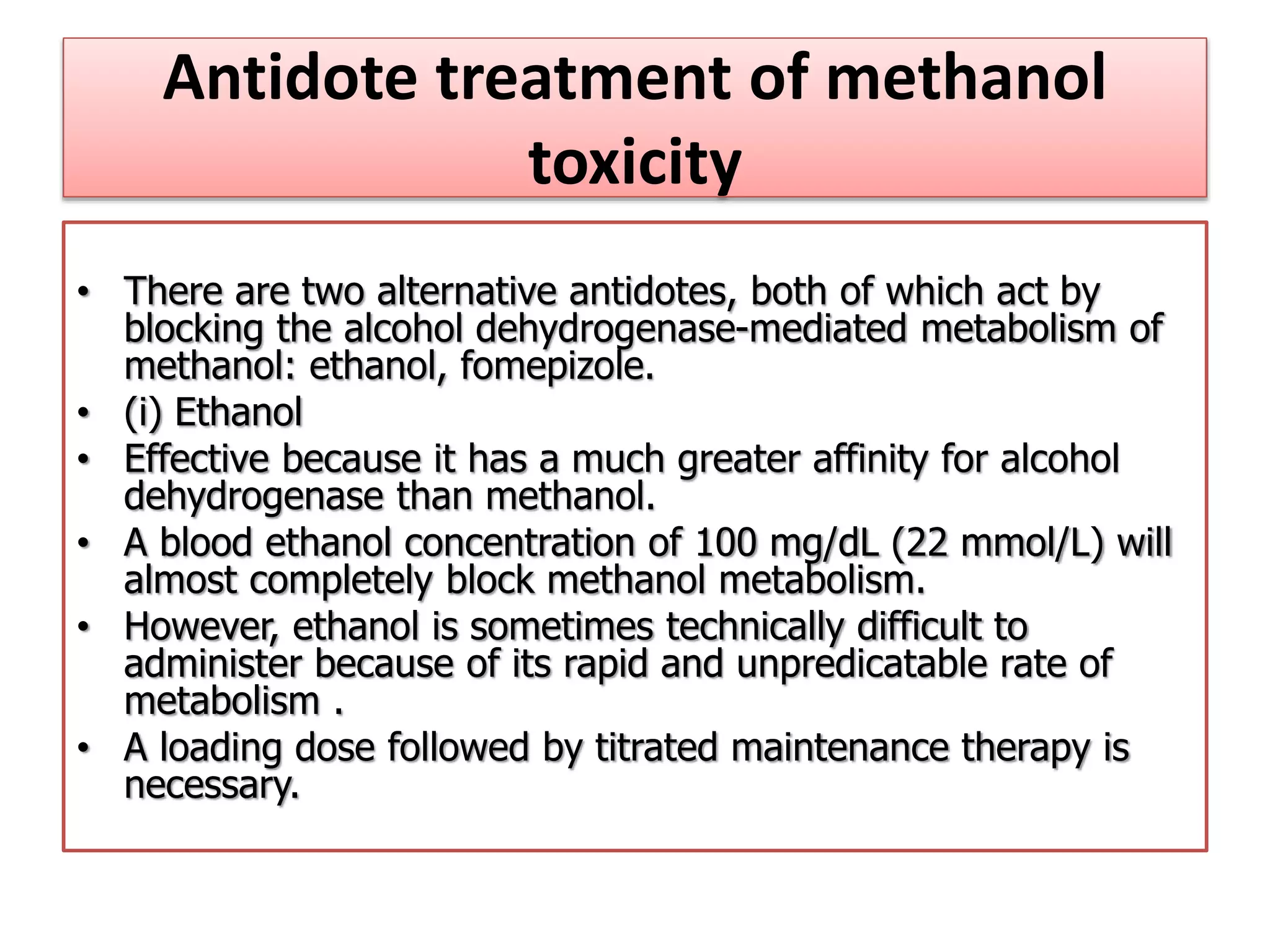 Methanol toxicity | PPT