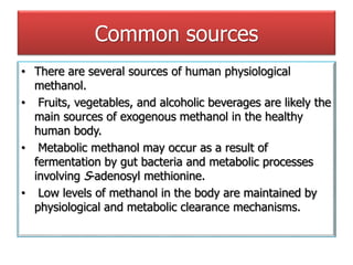 Methanol toxicity | PPT