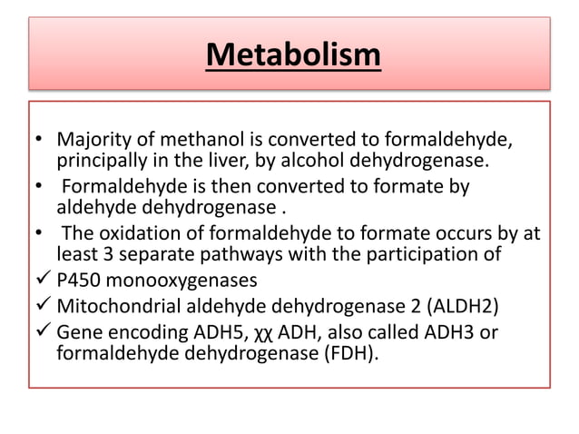 Methanol toxicity | PPT