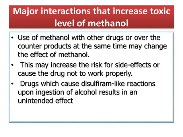 Methanol toxicity | PPT