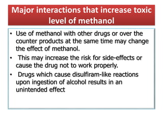 Effects Of Methanol Toxicity