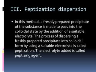 Methdos of preparation colloids | PPTX