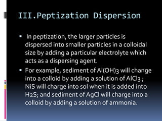 Methdos of preparation colloids | PPTX