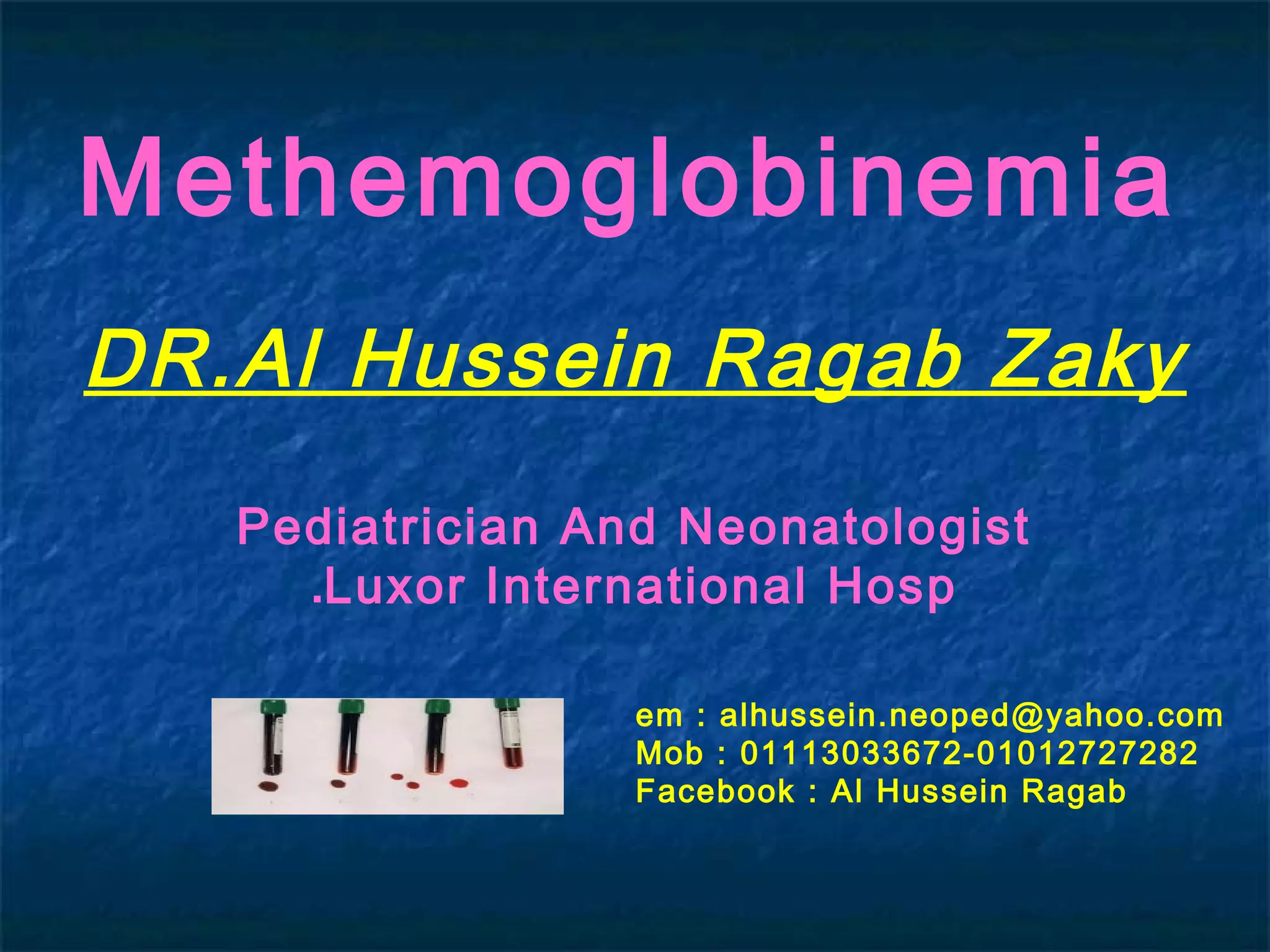 Methemoglobinaemia | PPT