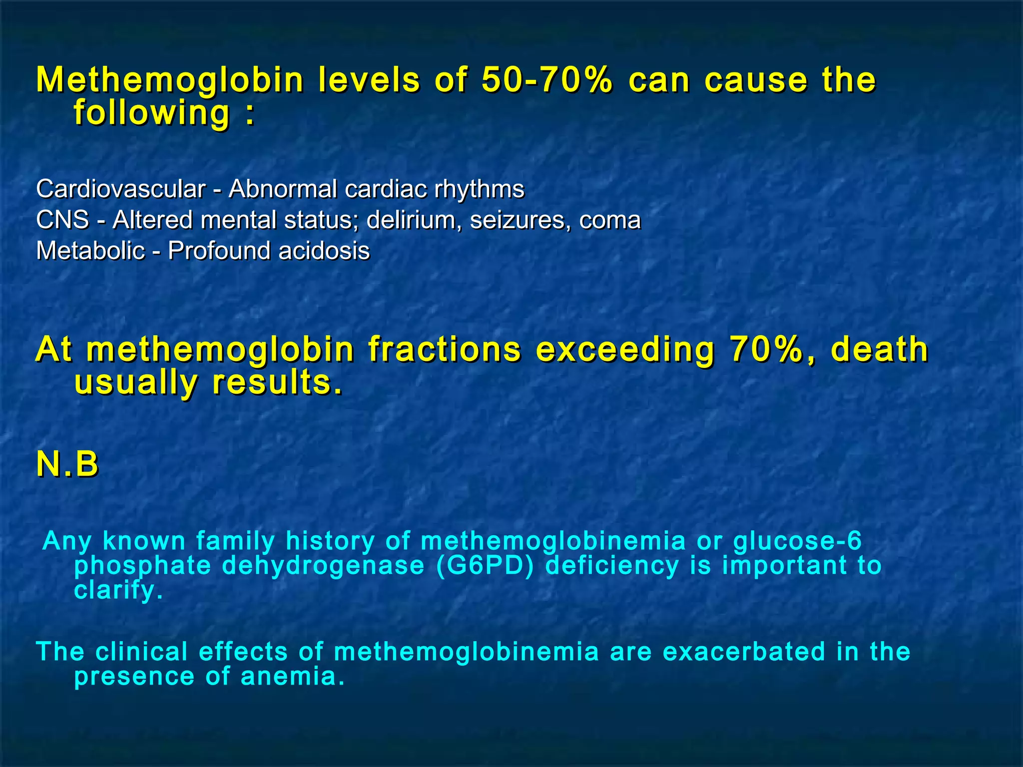 Methemoglobinaemia | PPT
