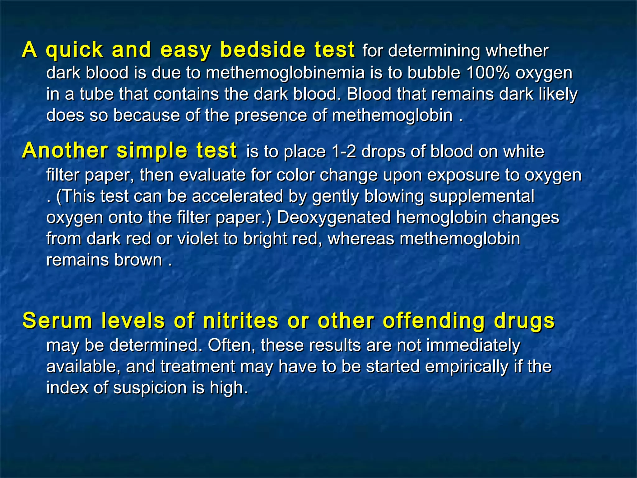 Methemoglobinaemia | PPT
