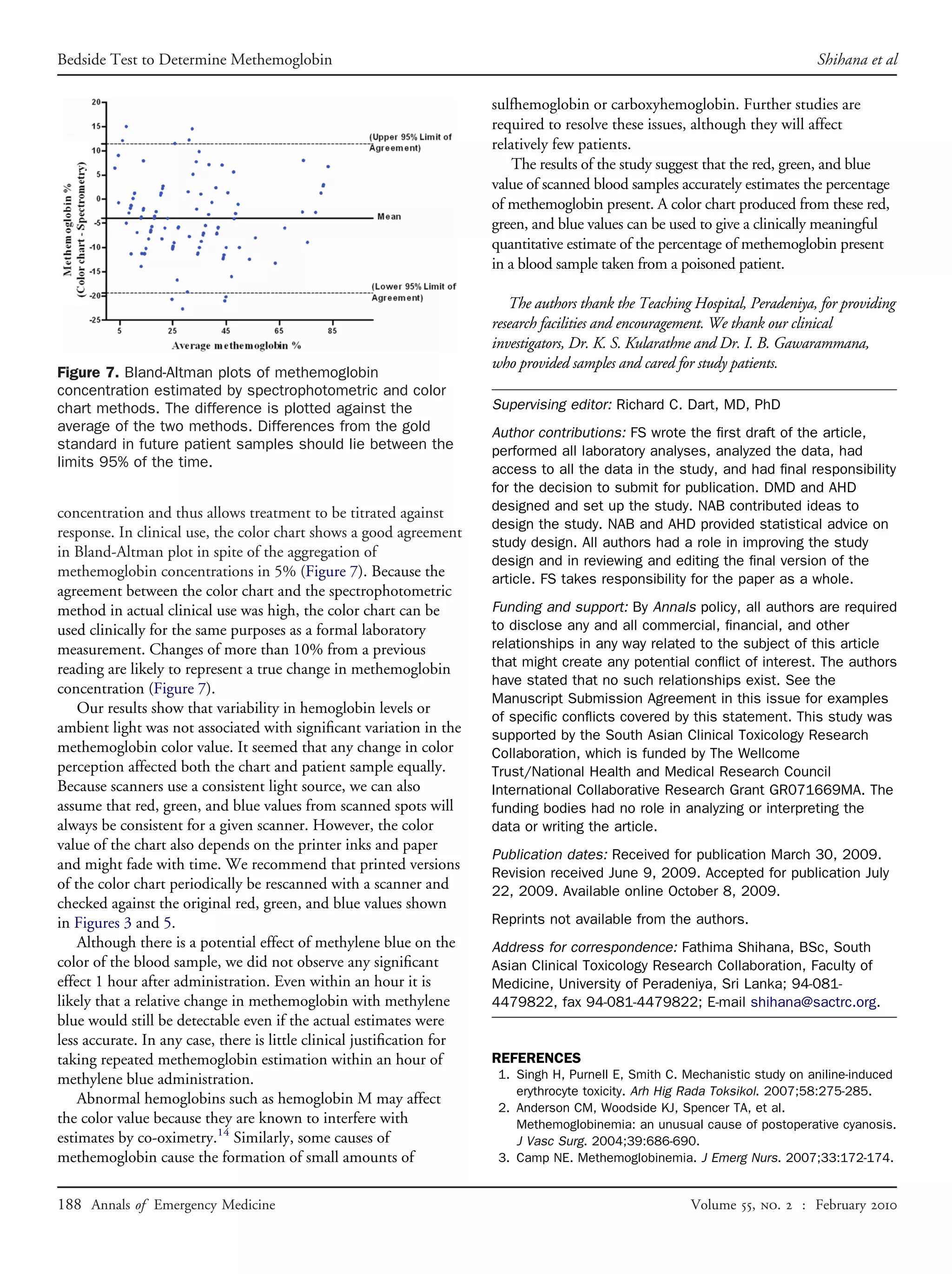 A Simple Quantitative Bedside Test to Determine Methemoglobin | PDF