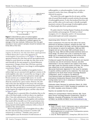 A Simple Quantitative Bedside Test to Determine Methemoglobin | PDF