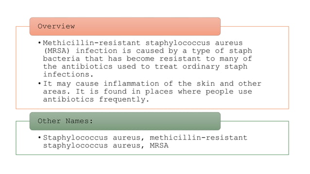 Methicillin-resistant Staphylococcus Aureus (MRSA) | PPTX