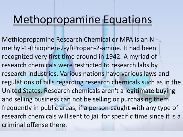 Methiopropamine research chemical | PPT