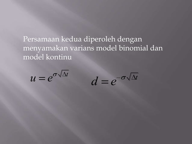 METODE POHON BINOMIAL | PPTX