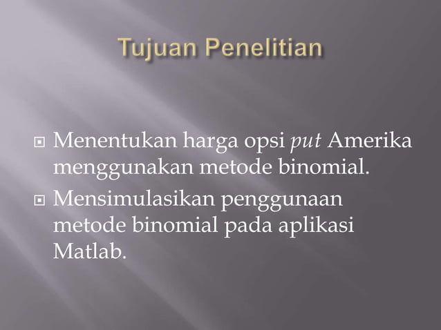 METODE POHON BINOMIAL | PPTX