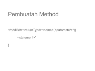 Method pada Java | PPT