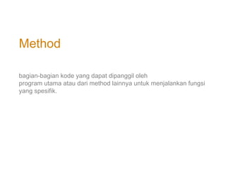 Method pada Java | PPT