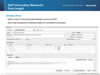 Reconciling your Enterprise Data Warehouse to Source Systems | PPT
