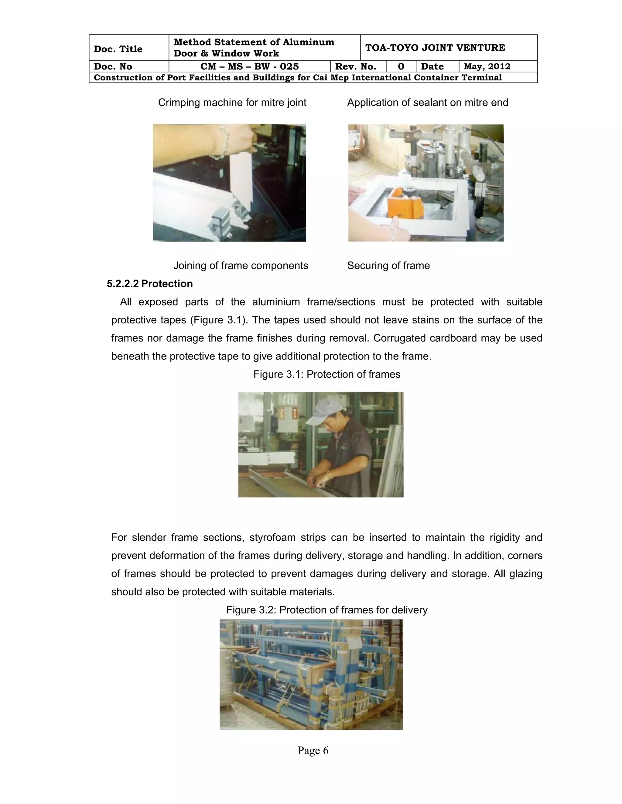 Method aluminum door & window | PDF