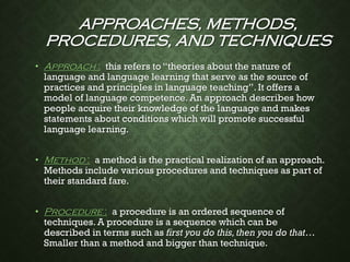 Method and approachES EFL | PPTX