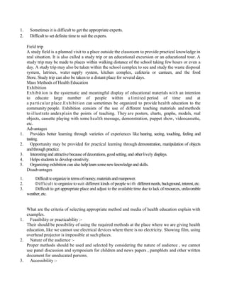 Method and media health education | DOCX