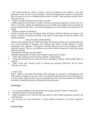 Method and media health education | DOCX