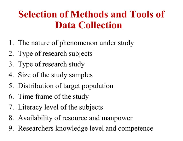 methods of data collection in nursing research | PDF | Resume Writing and Advice | Job Search