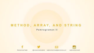 Method, array, string | PPT