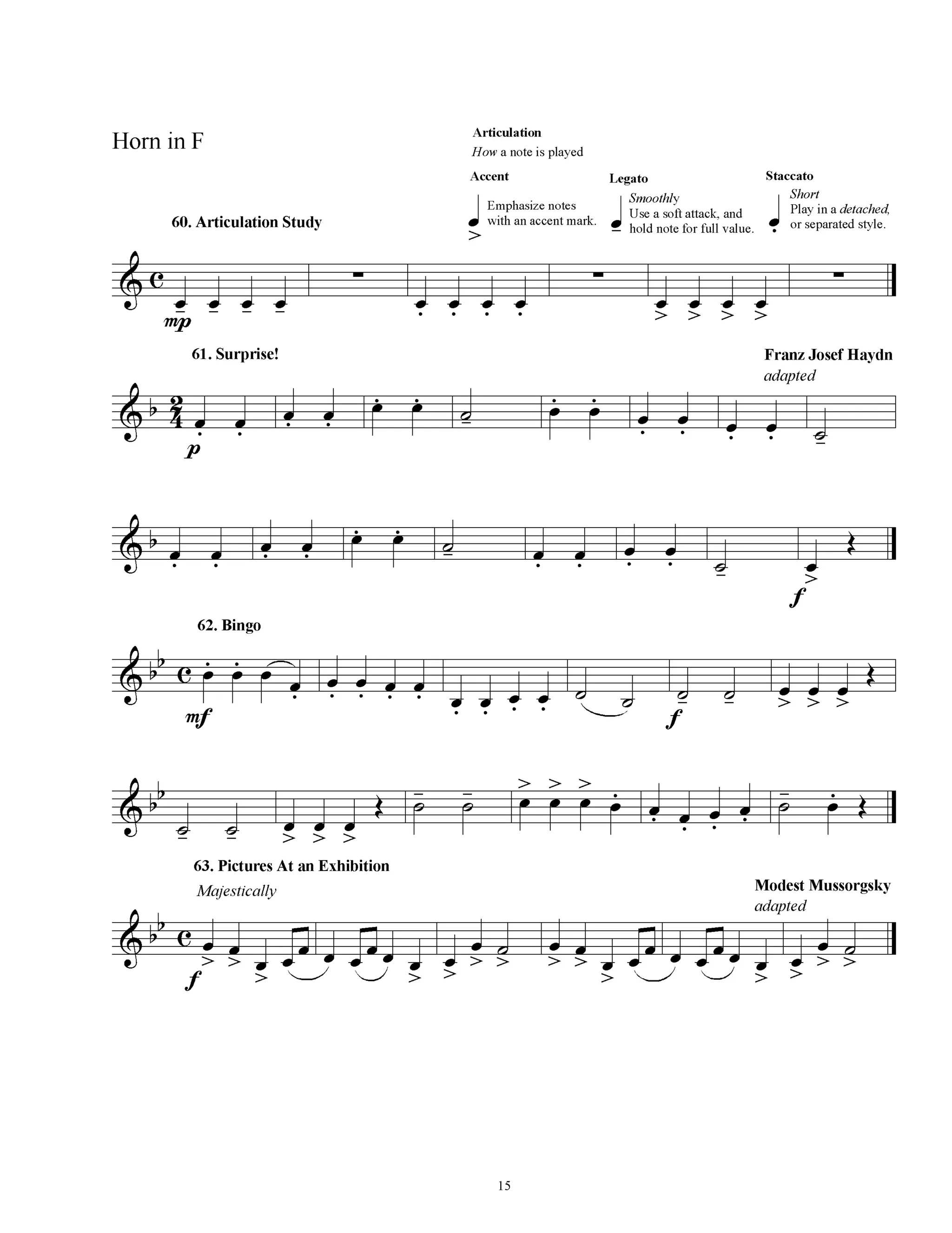 Method book french horn 01 (beginner) | PDF