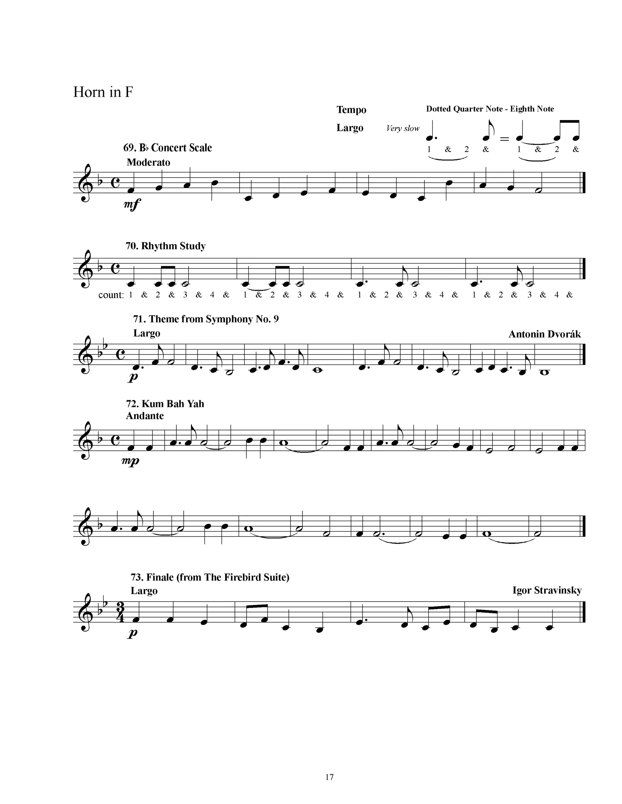 Method book french horn 01 (beginner) | PDF