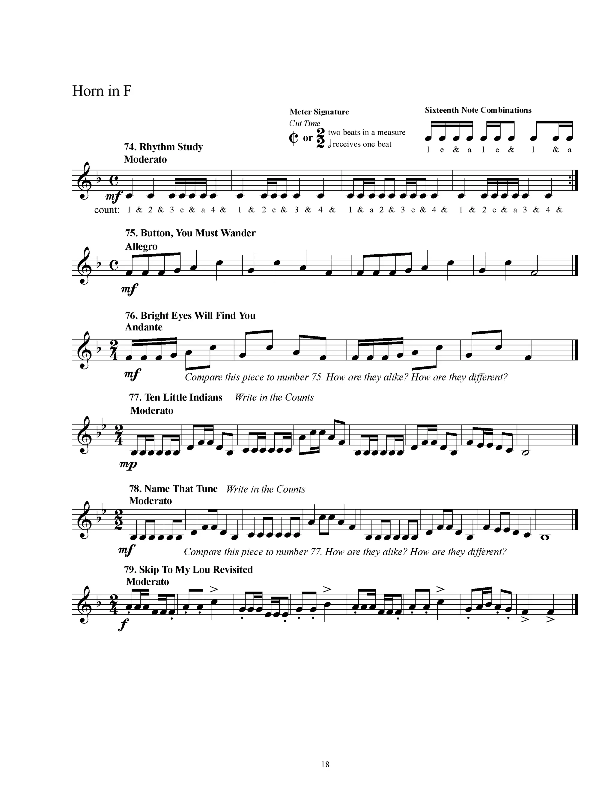 Method book french horn 01 (beginner) | PDF