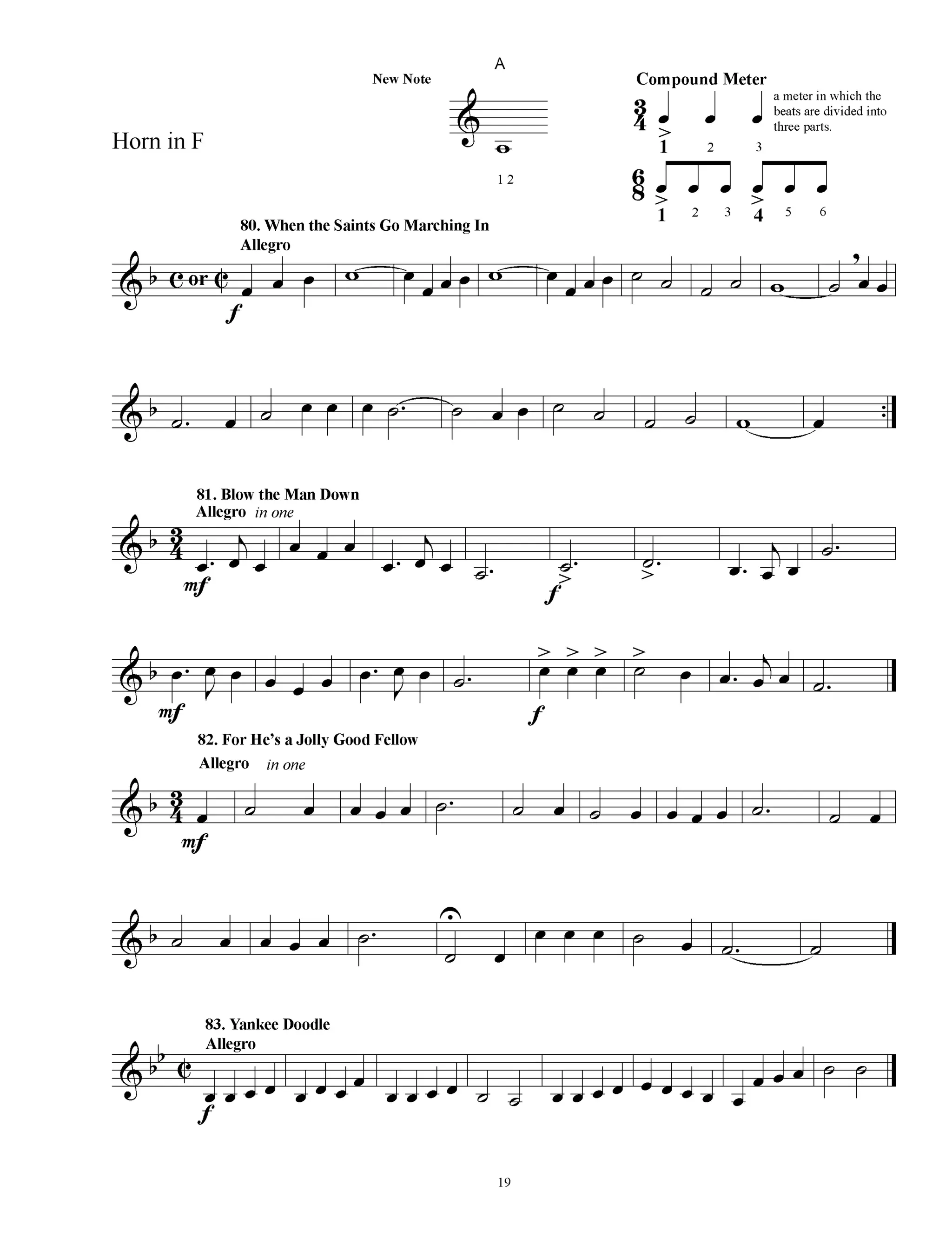 Method book french horn 01 (beginner) | PDF