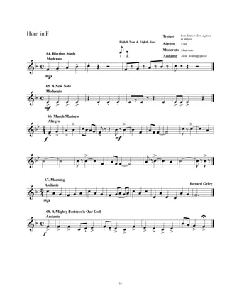 Method book french horn 01 (beginner) | PDF