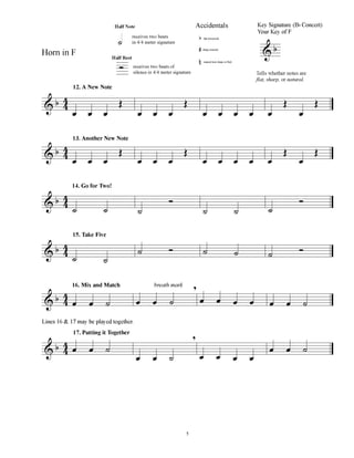 Method book french horn 01 (beginner) | PDF