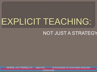 Explicit Teaching | PPTX