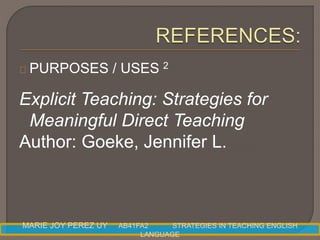 Explicit Teaching | PPTX
