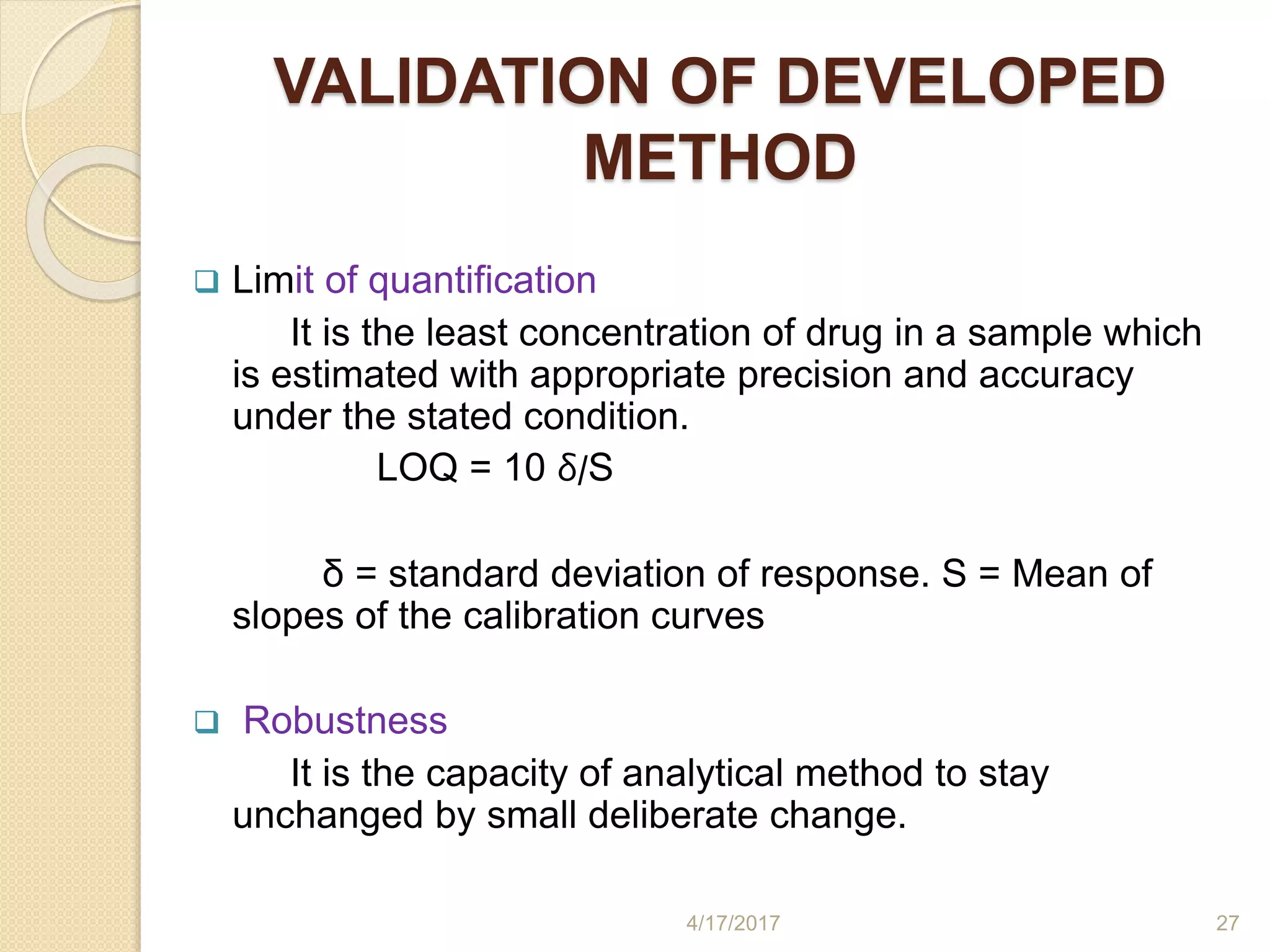 Method development and validation | PPTX