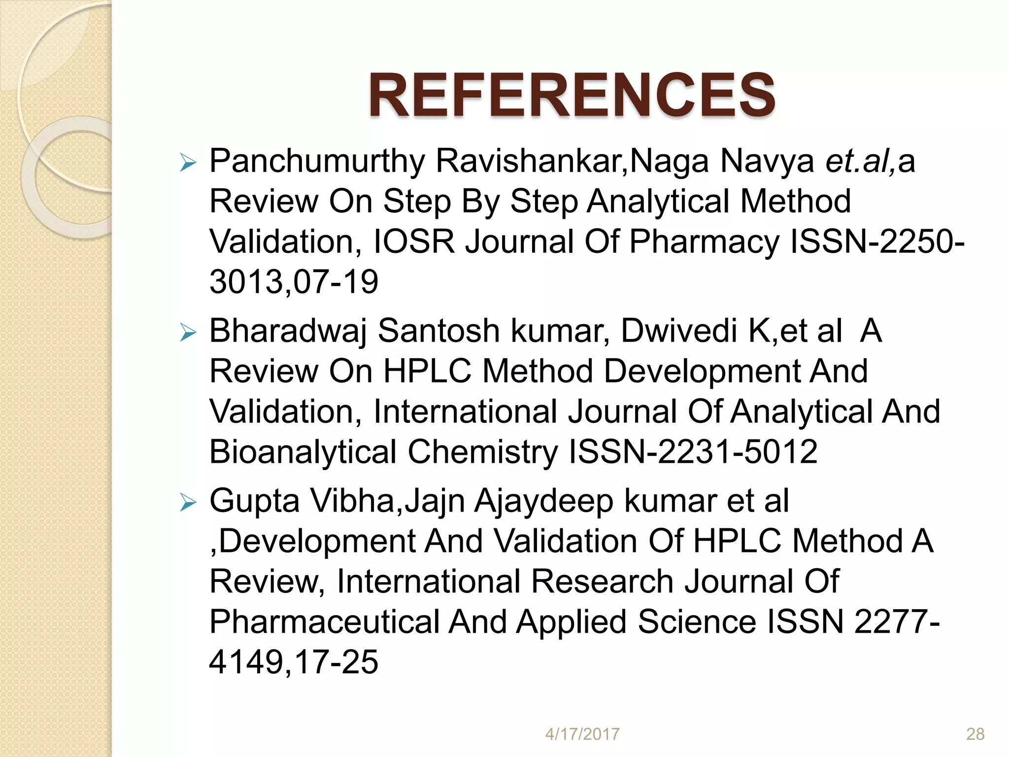 Method development and validation | PPTX