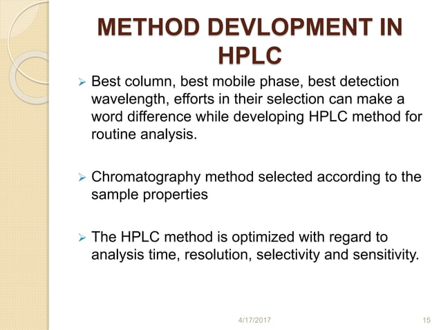 Method development and validation | PPTX
